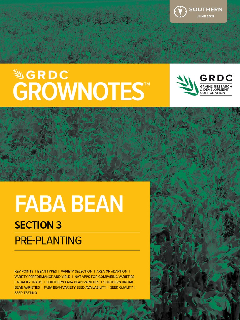 GrowNote Faba South 3 Pre Planting | PDF | Legume | Bean