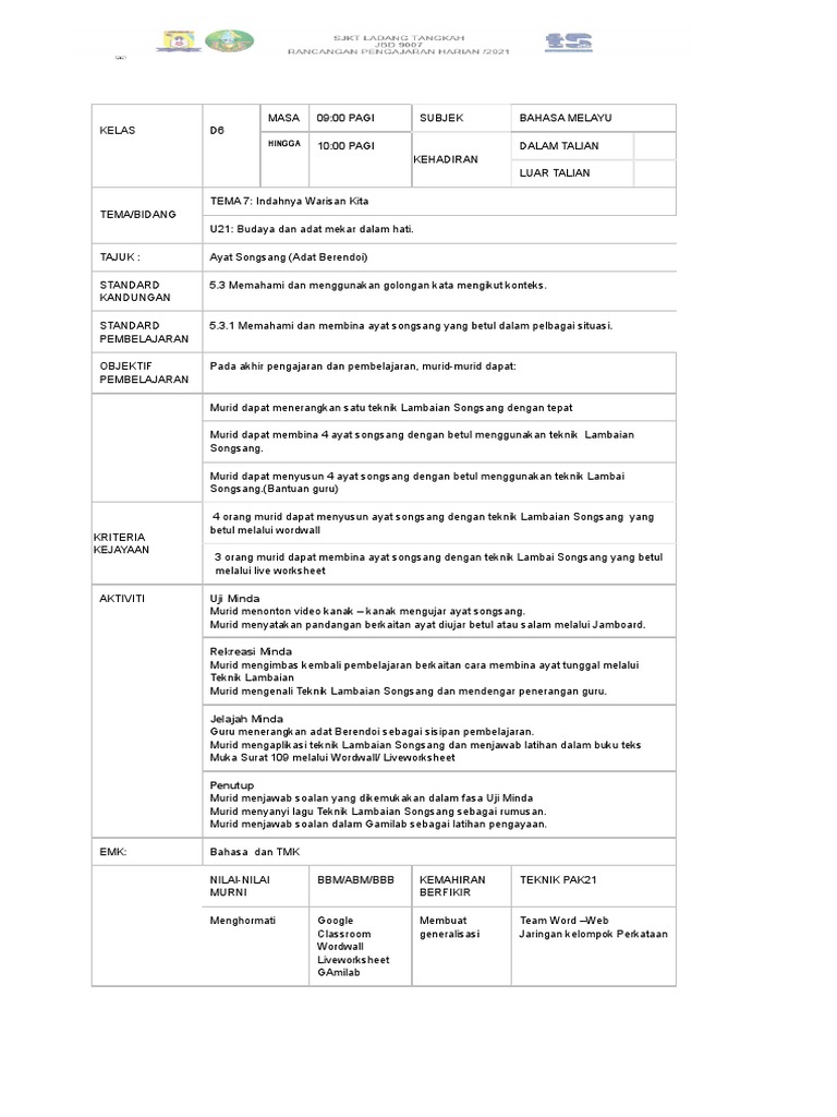 RPH 1 September 2021 | PDF