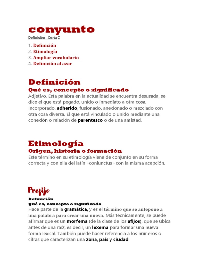 Conyunto | PDF | Palabra | Verbo
