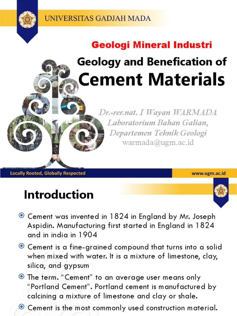 Cement Materials: Geology and Benefication of | PDF | Cement | Silicon ...