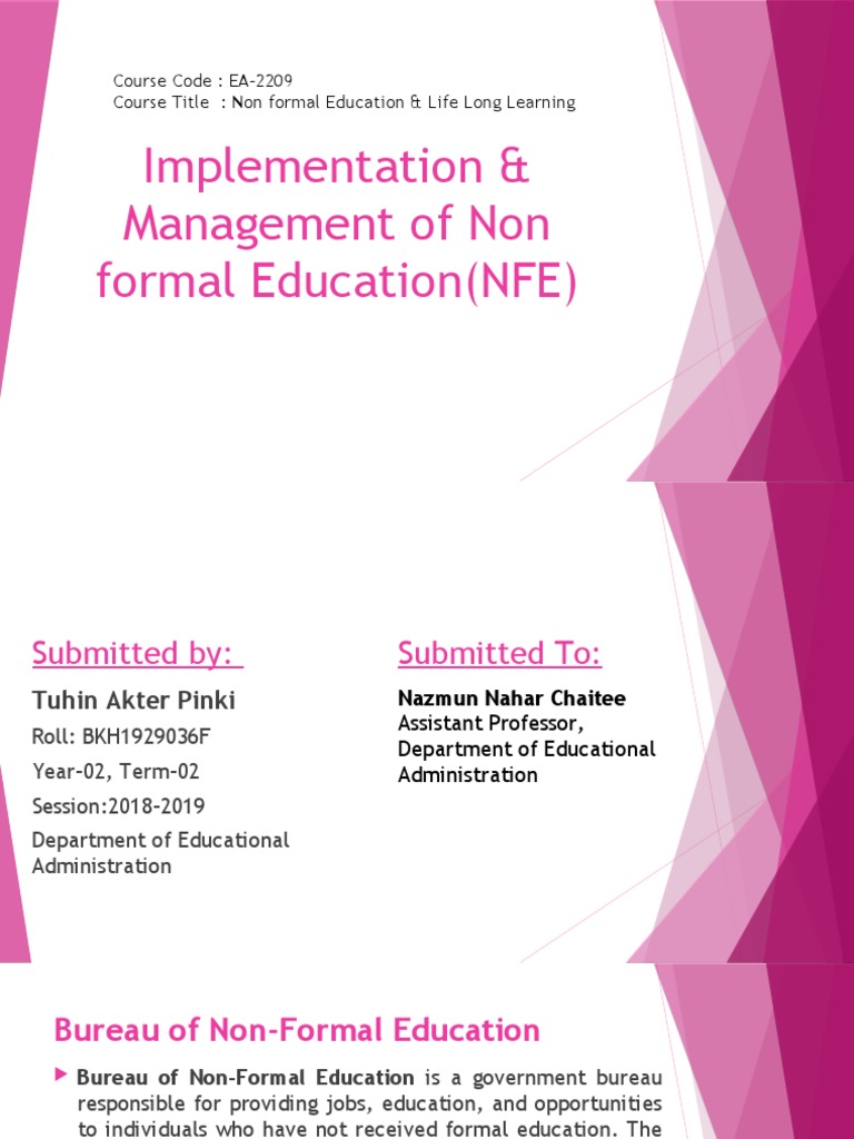 Non-Formal Education in Bangladesh | PDF | Literacy | Behavior Modification
