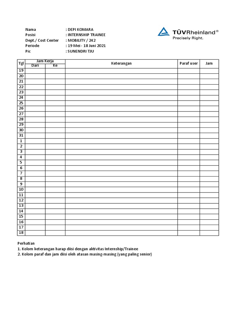 Form Absensi Polosan | PDF