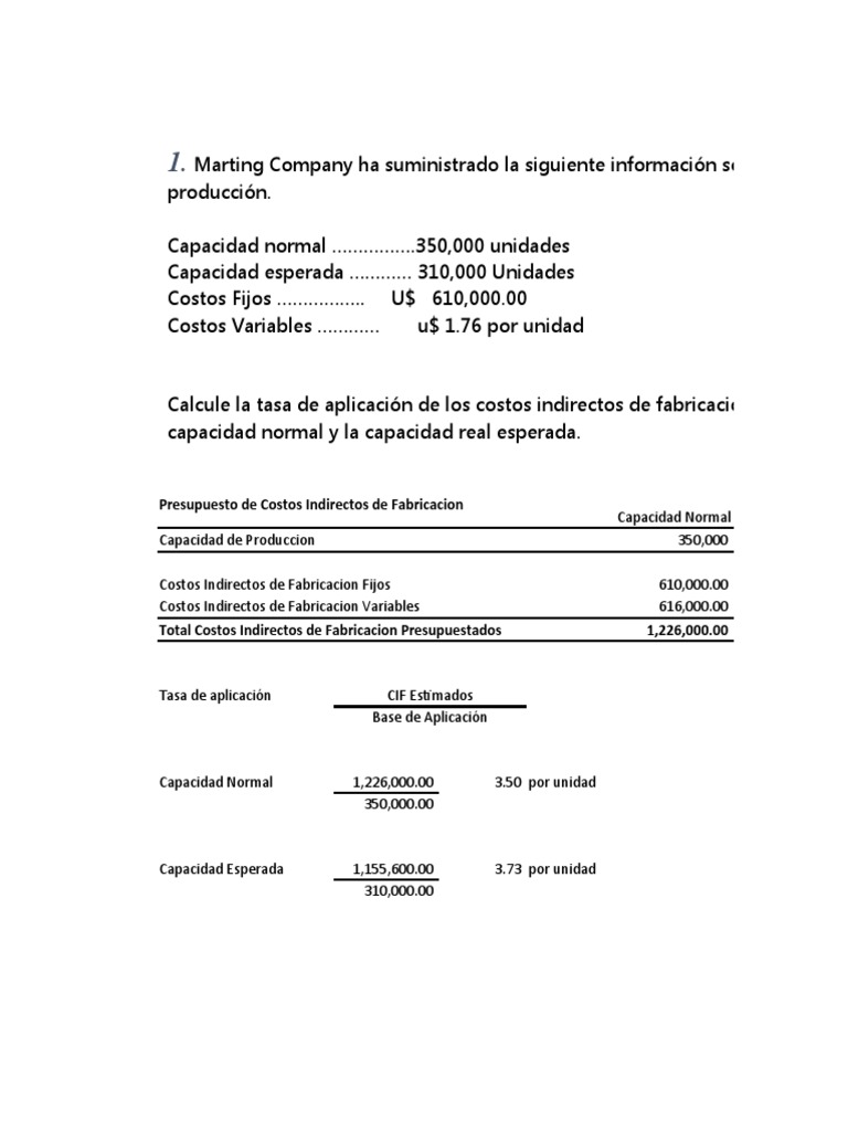 Ejercicios CIF de Clases | PDF | Economias | Producción y fabricación