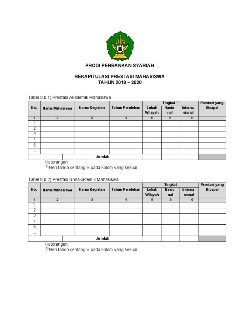 Rekap Prestasi Mahasiswa | PDF