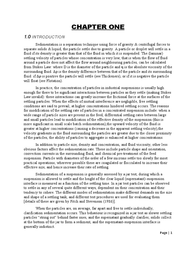 Batch Sedimentation Experiment | PDF | Viscosity | Applied And ...