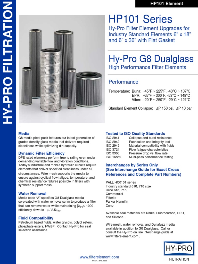 Upgrade Your Hydraulic Filter with HP101 Elements | PDF | Viscosity ...