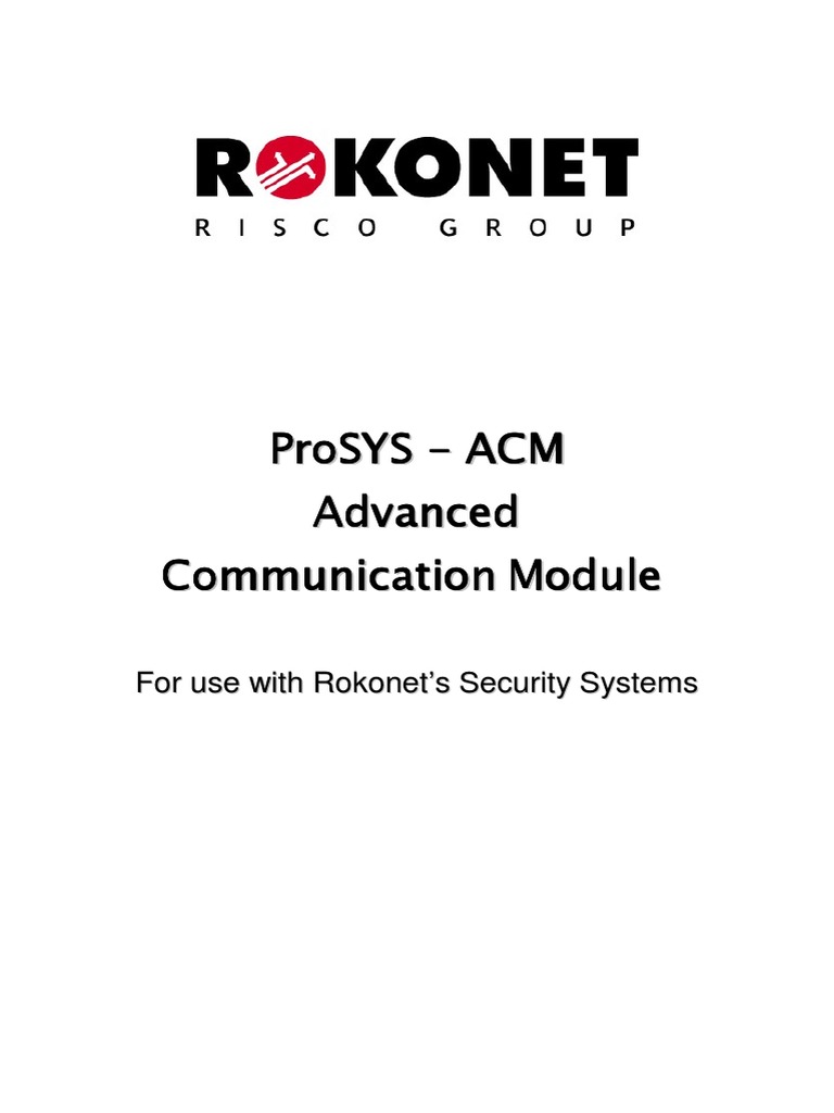 Prosys Acm Com Module Instalacni - Manual - Rp128ab - en | PDF ...