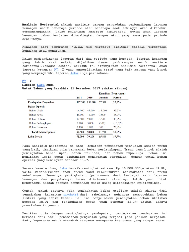 Analisis Horizontal Dan Vertikal | PDF