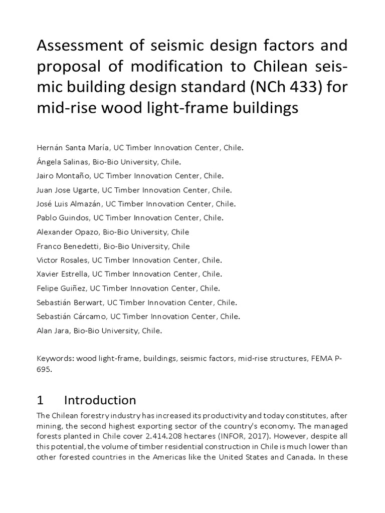 Assessment of Seismic Design Factors and Proposal of Modification To ...