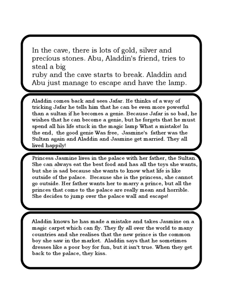 Aladdin Cut Outs | PDF