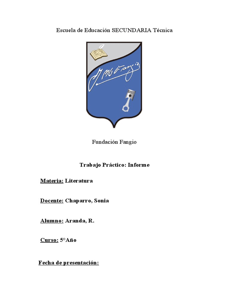 Informe Literario Rumpelstikin Aranda Roman 5to | PDF | Ficción general