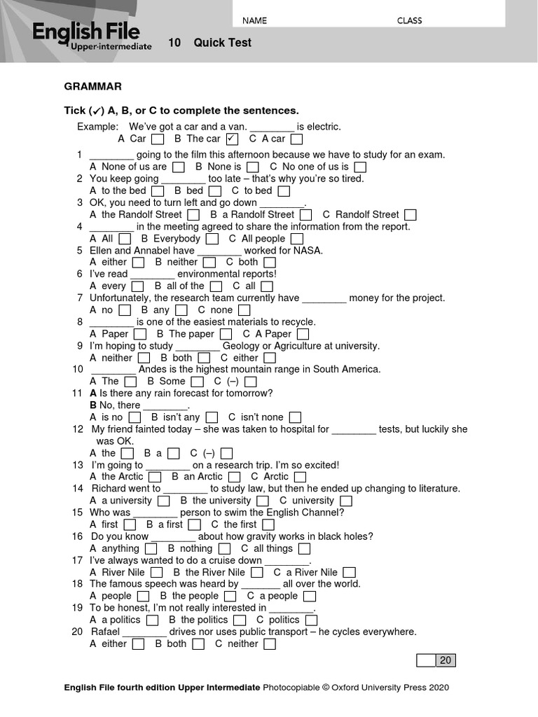 EF4e Uppint Quicktest 10 | PDF | Genetics | Science