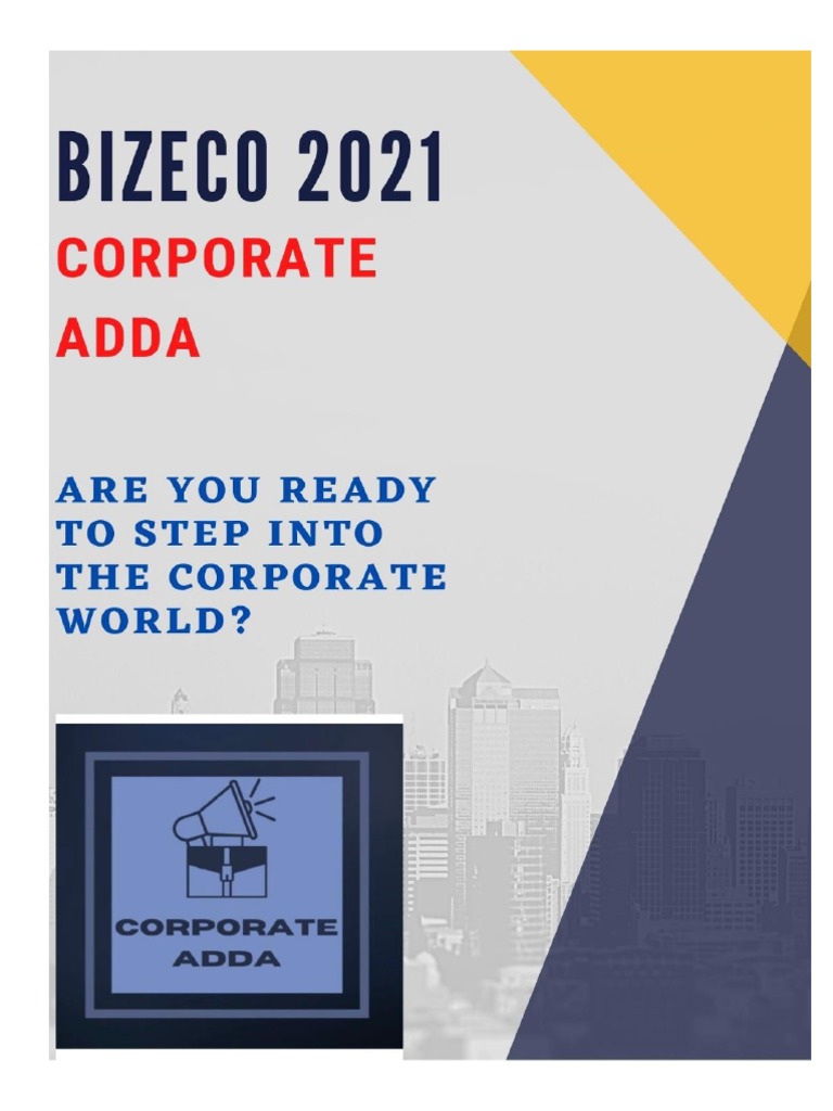 BIzeco - Corporate Adda 2021 | PDF | Employment | Retail