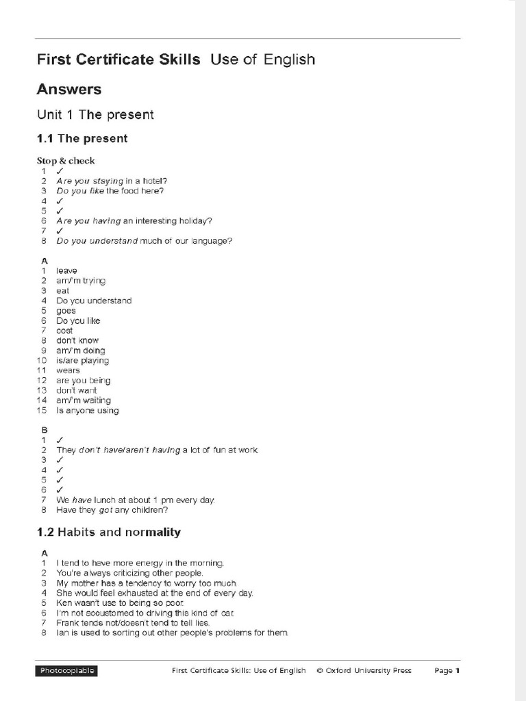 Dokumen - Tips First Certificate Skills Use of English Answer Keypdf | PDF