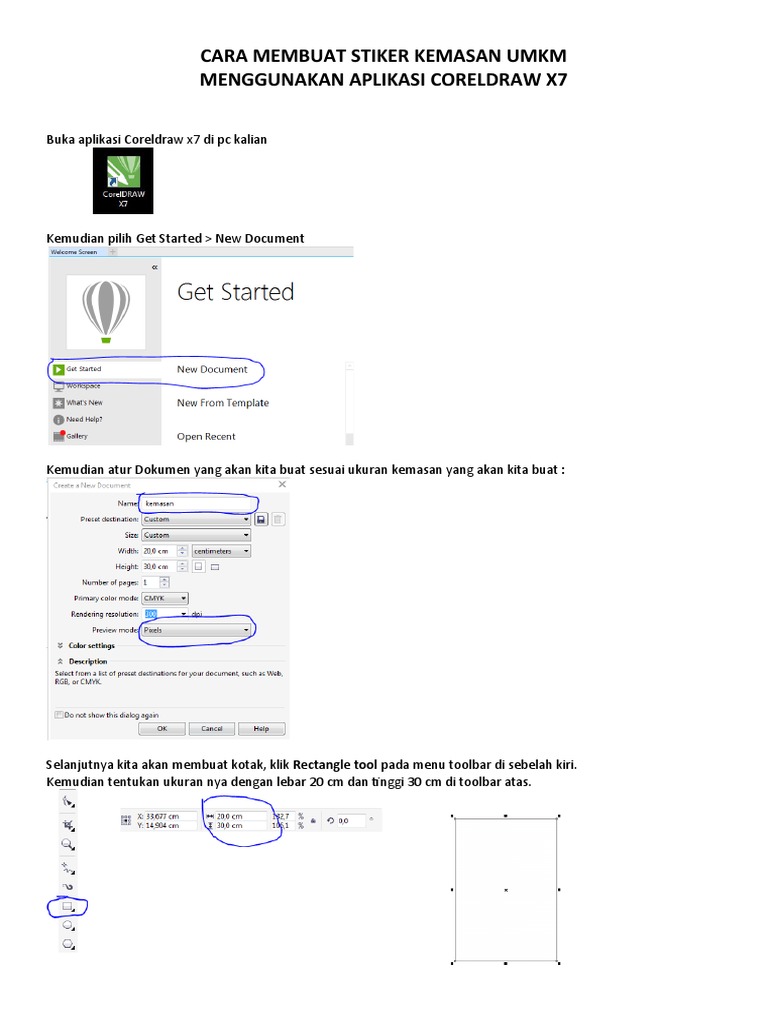 Cara Membuat Stiker Menggunakan Coreldraw x7 | PDF