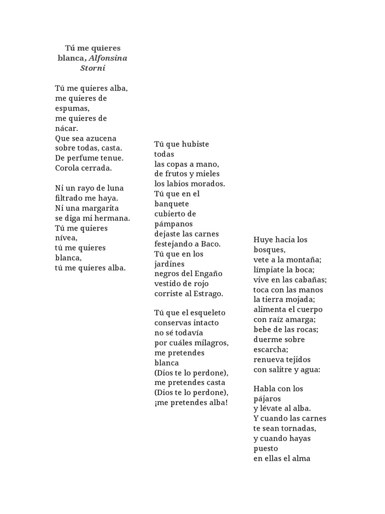 Tú Me Quieres Blanca Pdf
