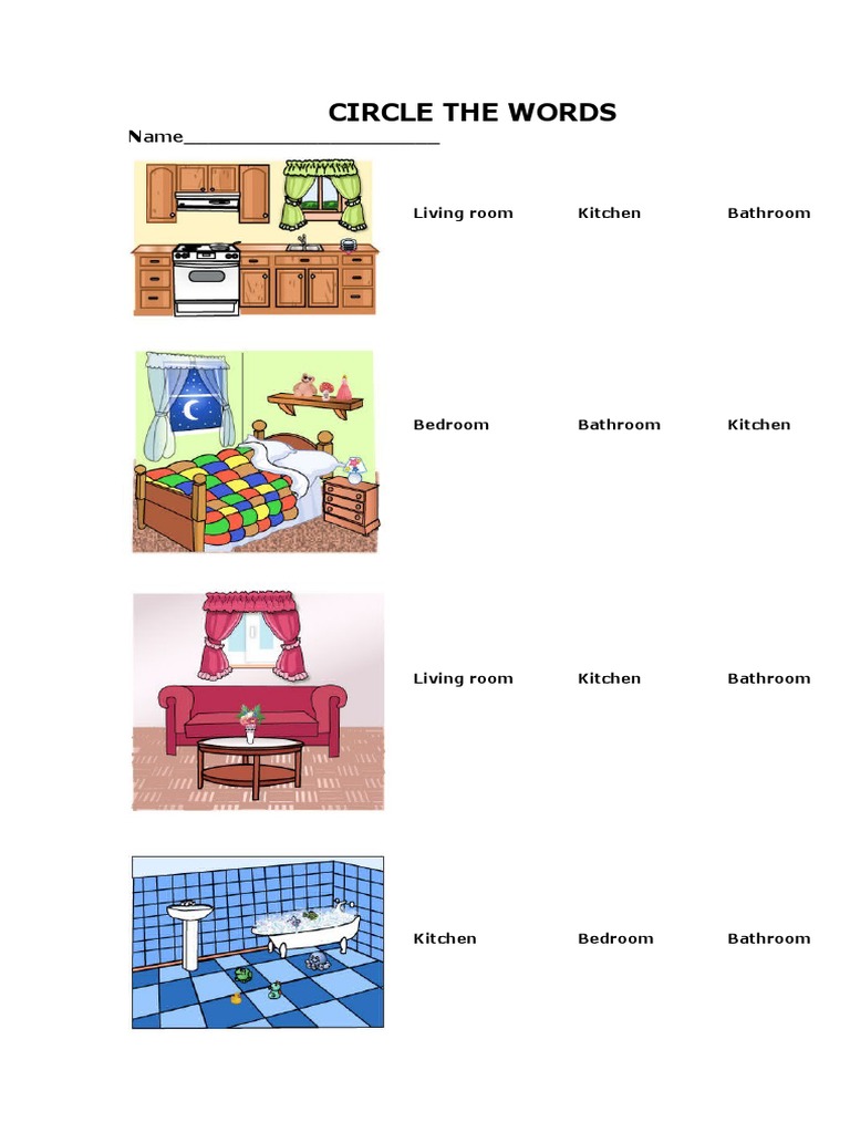 Circle The Words: Name | PDF | Cooking, Food & Wine | Home & Garden