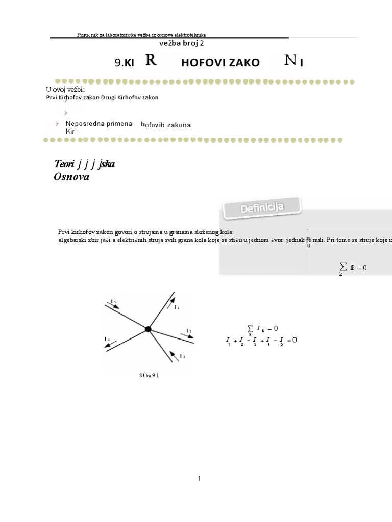 Kirhofovi Zakoni Reseni Zadaci | PDF