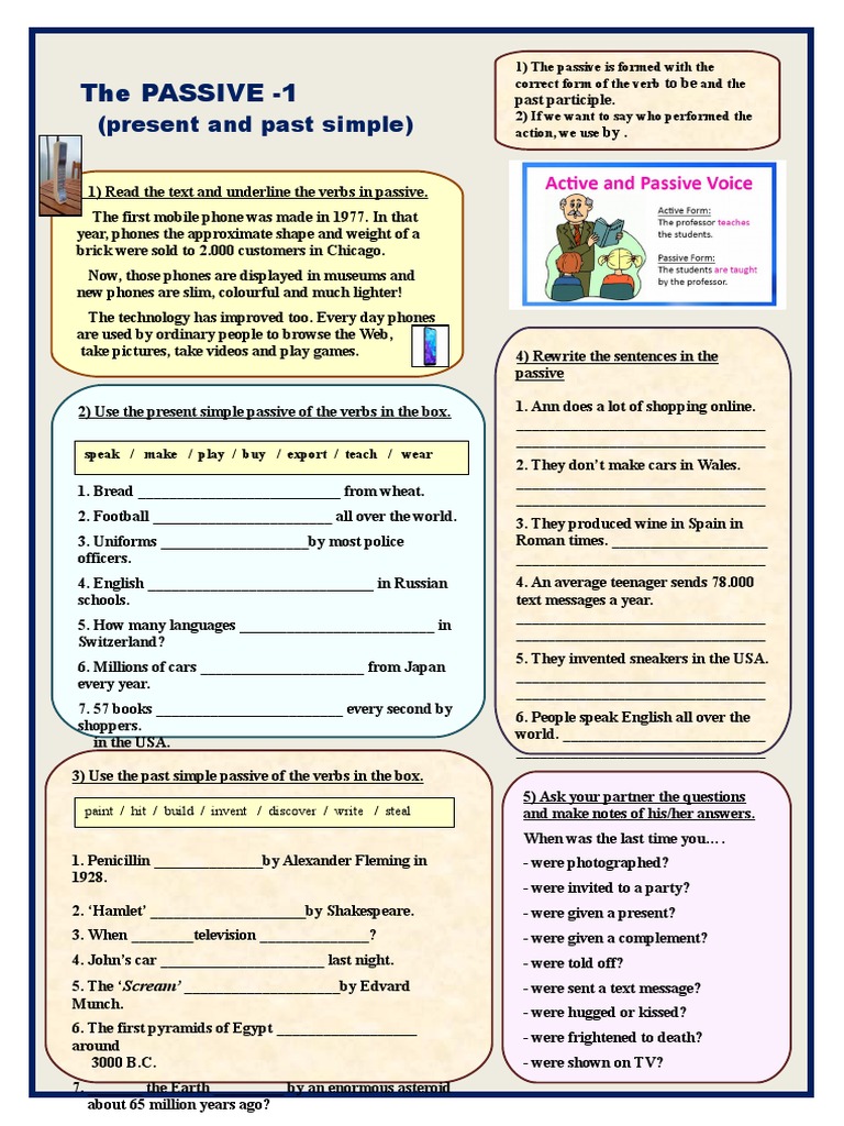 The Passive - 1: (Present and Past Simple) | PDF | Verb | English Language