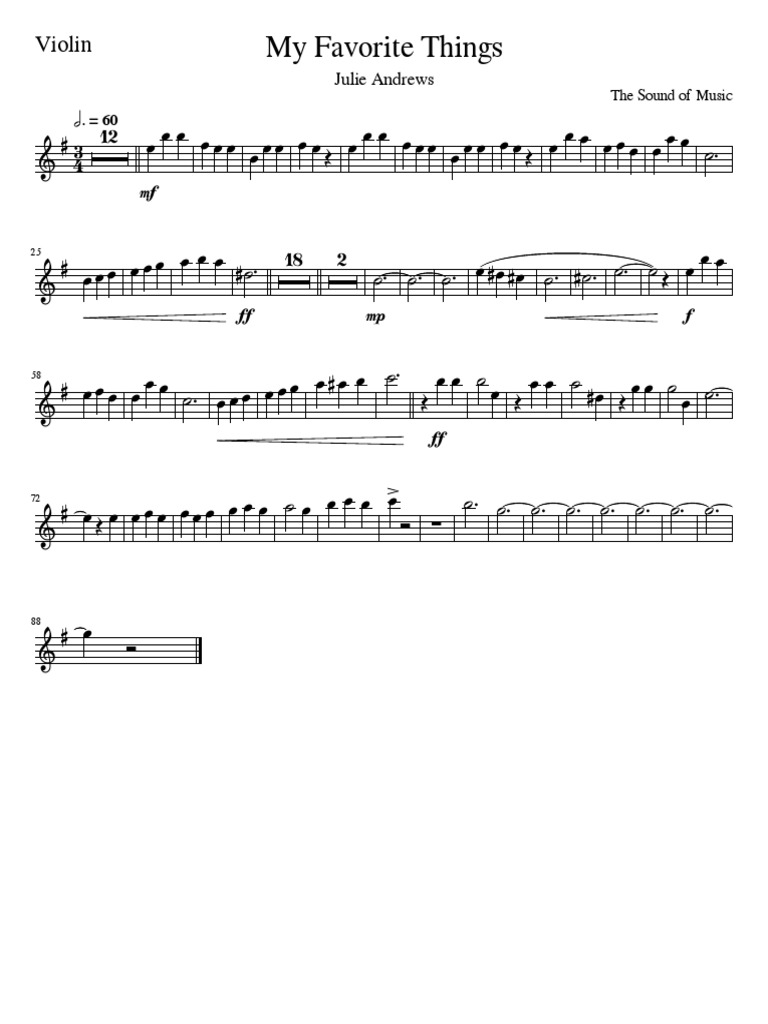 My Favorite Things | PDF