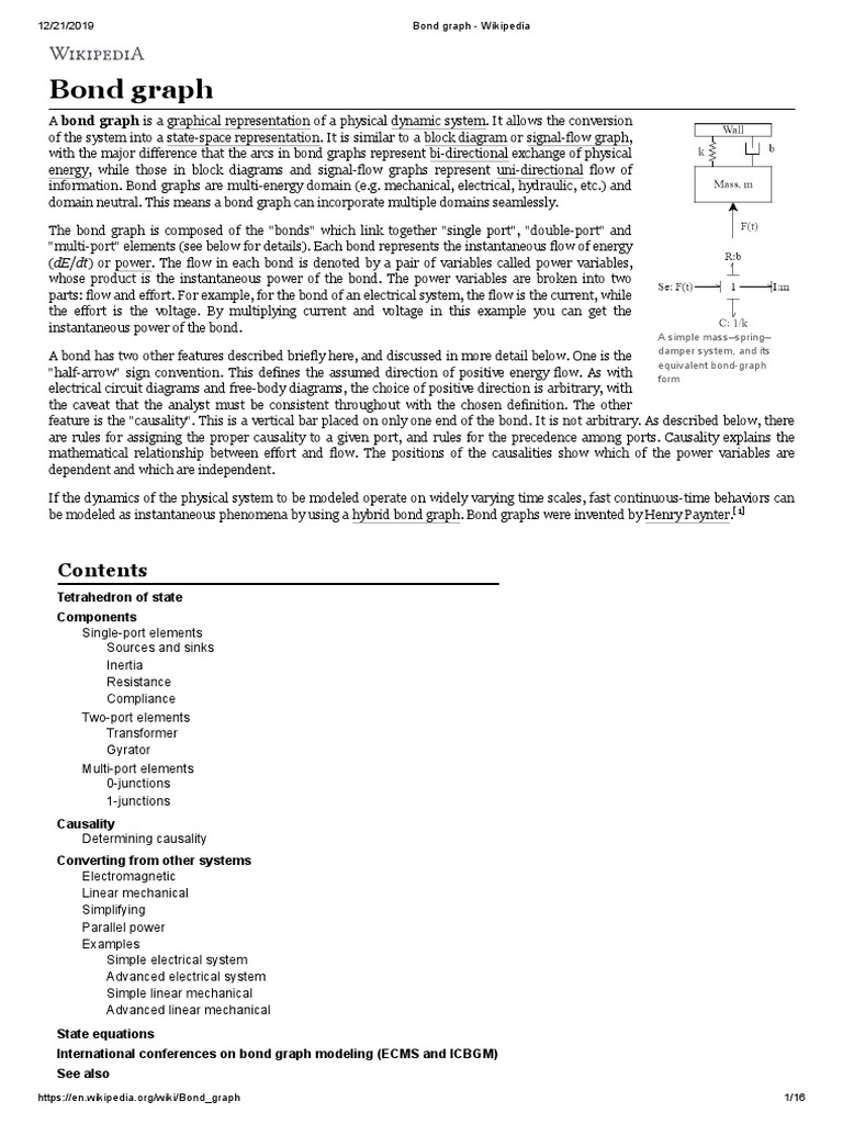 Bond Graph - Wikipedia | PDF | Physical Quantities | Physics