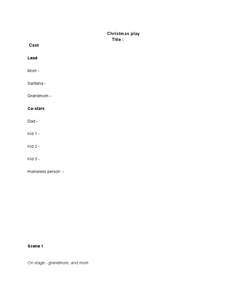 Christmas Play Script | PDF