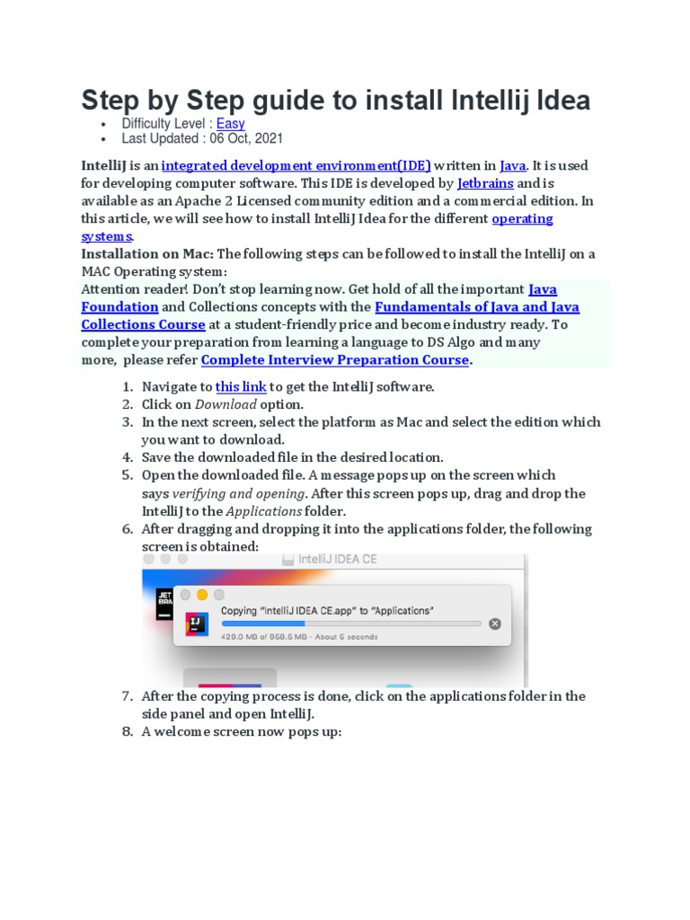 Step by Step Guide To Install Intellij Idea | PDF | Installation ...