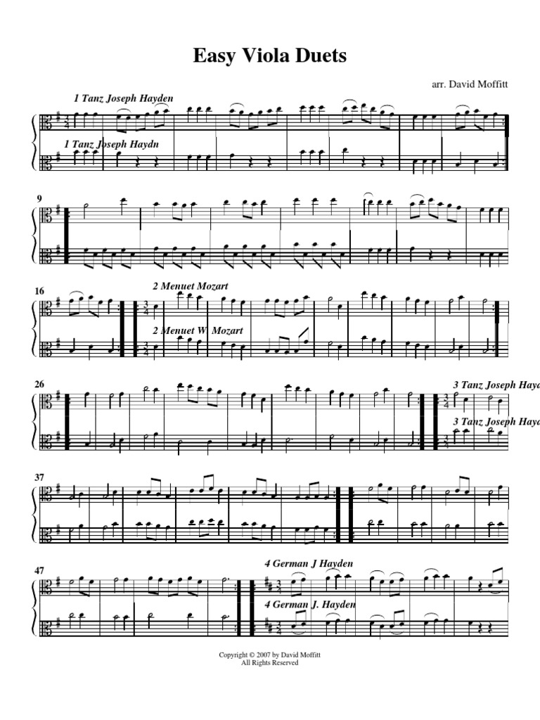 Easy Viola Duets
