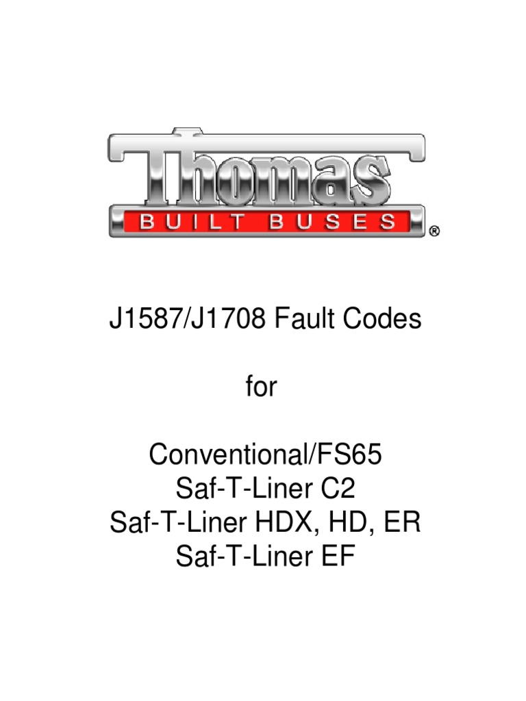 J1587/J1708 Fault Codes For Conventional/FS65 Saf-T-Liner C2 Saf-T ...