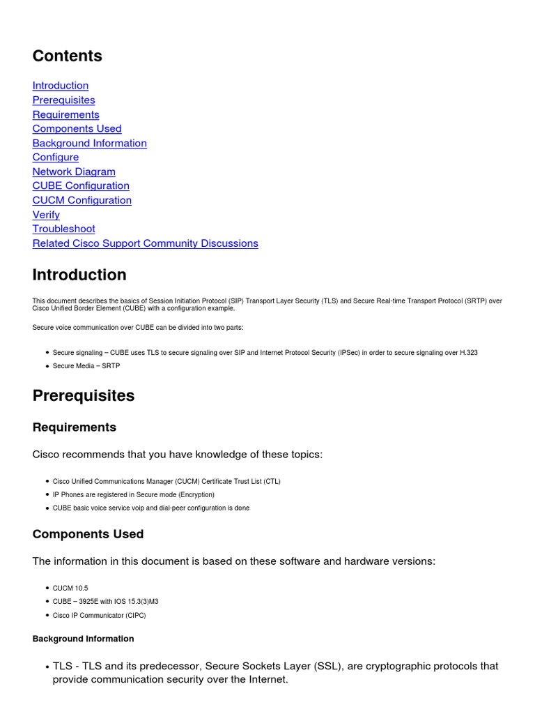 SIP TLS and SRTP RTP Internetworking On | PDF | Transport Layer ...