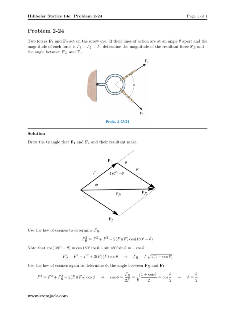 Statics Solutions | PDF
