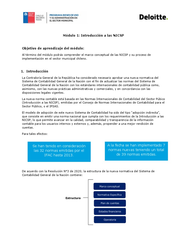 Módulo 1 - Introducción A Las NICSP | PDF | Contabilidad | Devengo