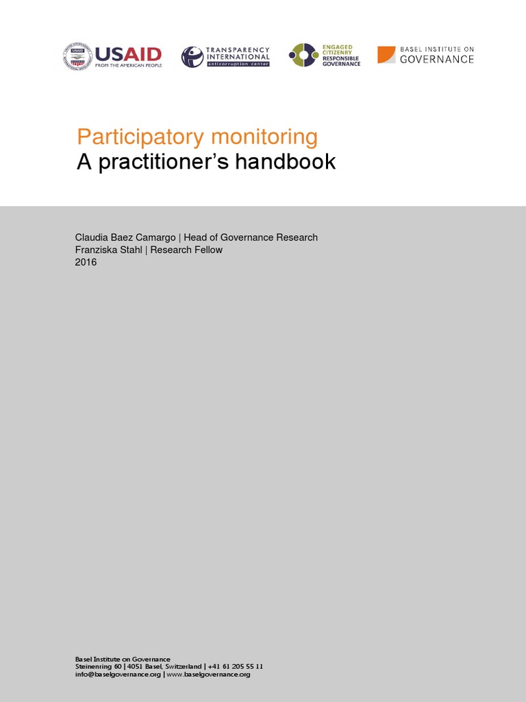 Participatory Monitoring Handbook Guide | PDF | Governance | Public ...