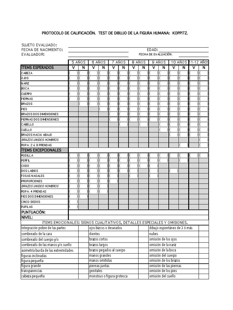 PROTOCOLO OFICIAL DFH Con Emo | PDF | Métodos y materiales de enseñanza