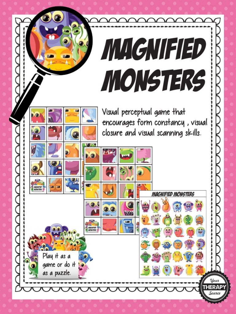 Magnified Monsters: Visual Perceptual Game That Encourages Form ...