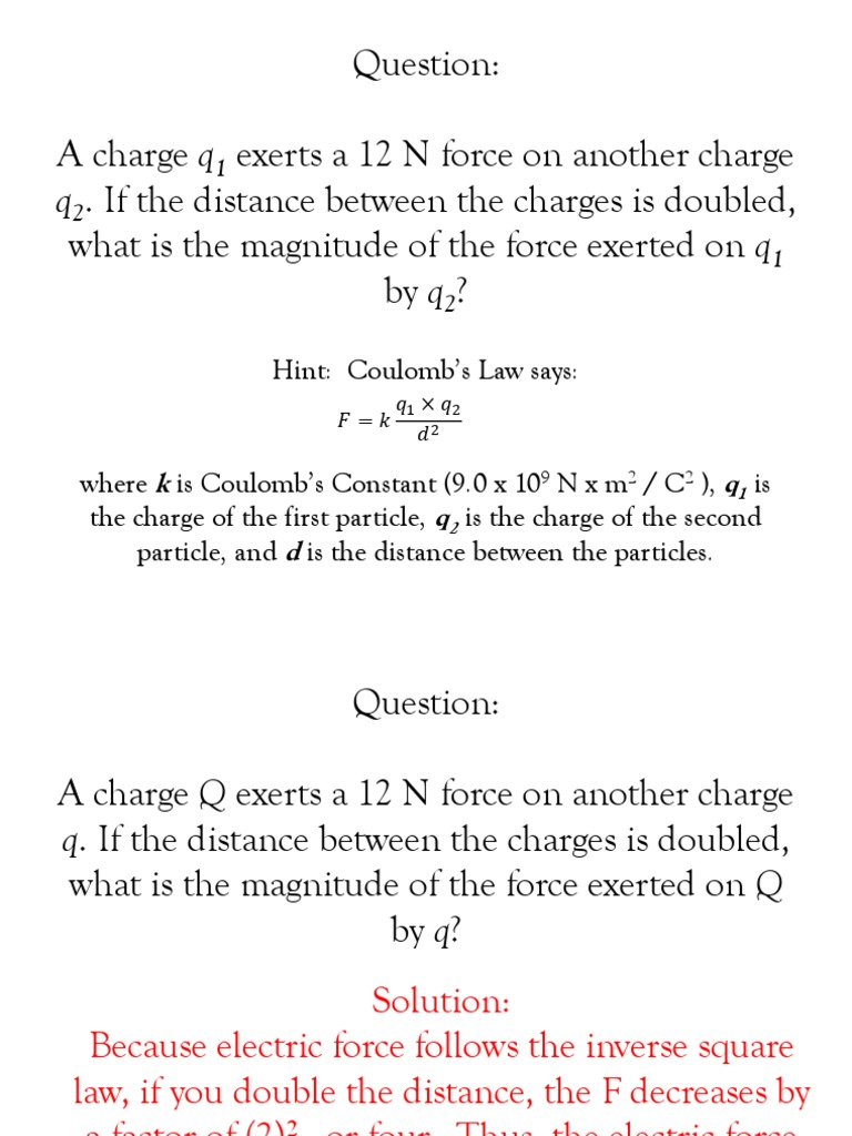 PHYSICS Thinking - Exercises-Coulomb - Law | PDF | Science & Mathematics