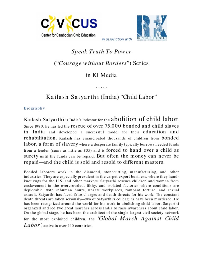 Speak Truth To Power (Courage Without Borders) Series in KI-Media ... Speak Truth To Power (Courage Without Borders) Series in KI-Media ...