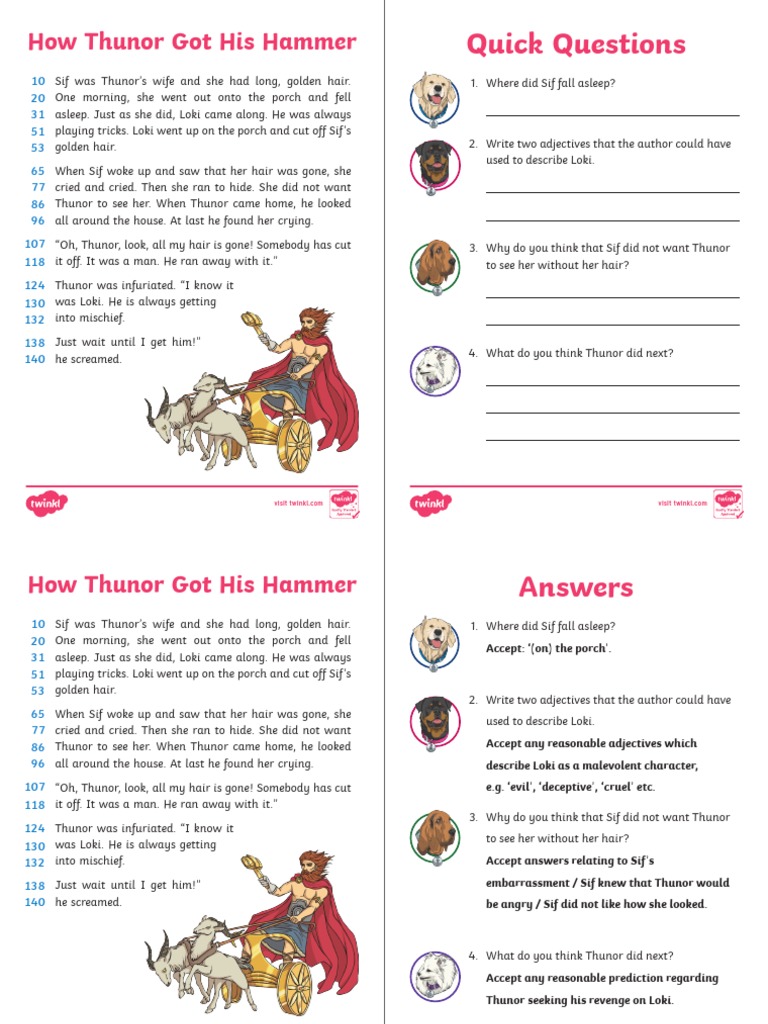 How Thunor Got His Hammer | PDF | Thor | Æsir