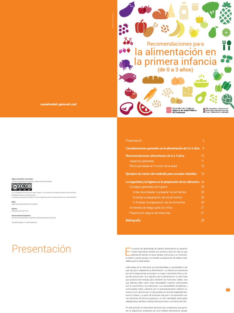 Guia Alimentación 0 3años GENCAT | PDF | Amamantamiento | La leche materna