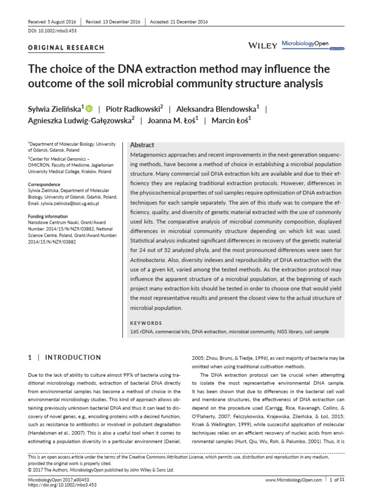 Ae-Extracción Adn Comparación de Kits de Extracción | PDF | Dna ...