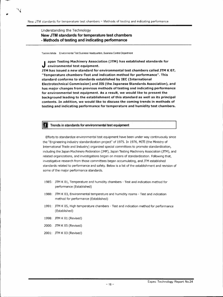 JTM Methods of Testing | PDF