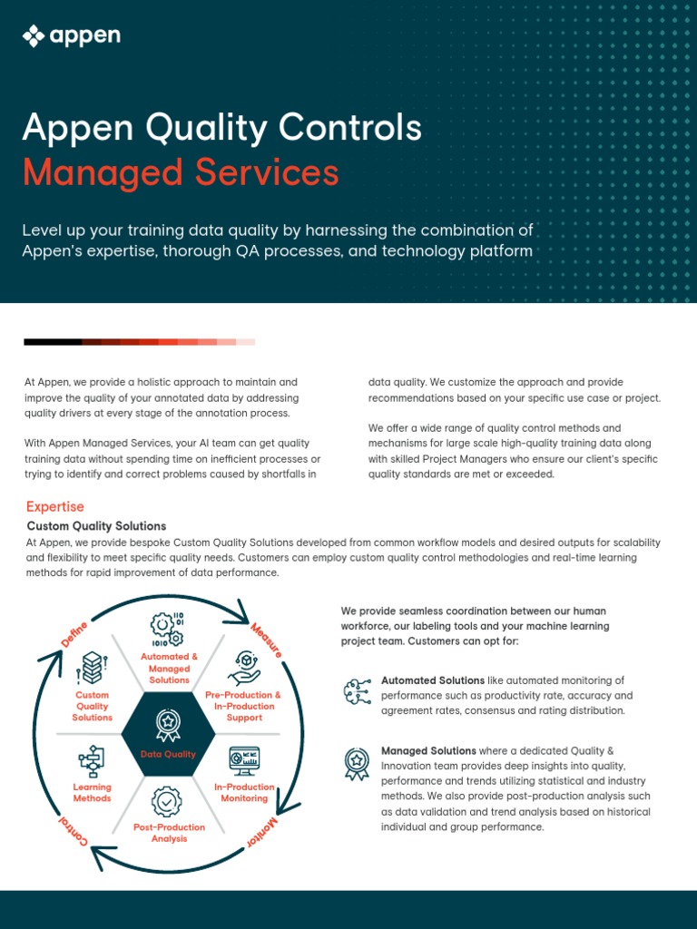 One Pager Quality Controls For Managed Services | PDF | Data Quality ...