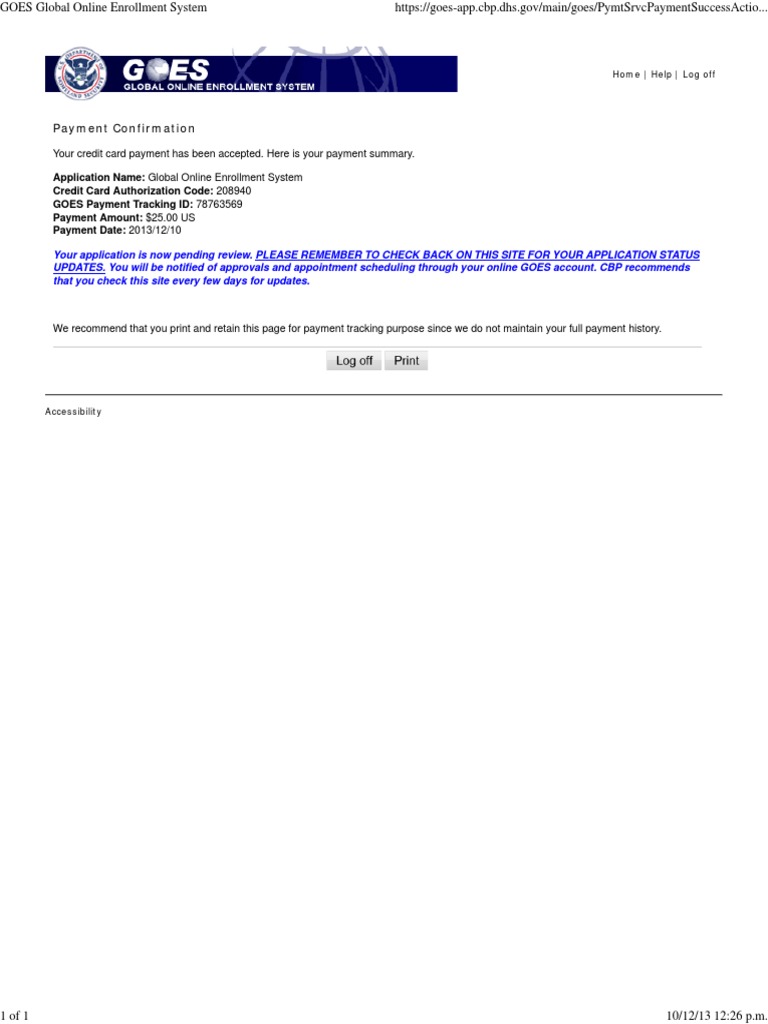 GOES Global Online Enrollment System | PDF