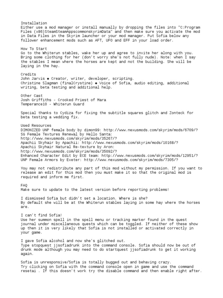 Sofia Follower Readme v.2.51 | PDF | Software Bug