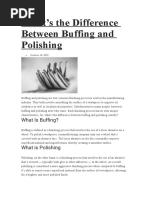Buffing Process in Manufacturing | PDF | Abrasive | Chemistry