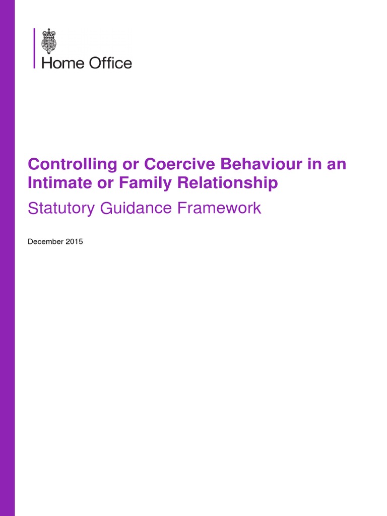 Controlling or Coercive Behaviour - Statutory Guidance | PDF | Stalking ...