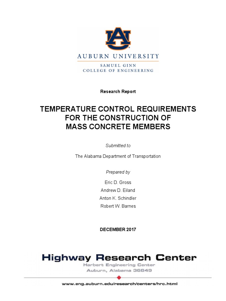 Mass Concrete Temperature Control Guidelines | PDF | Concrete | Thermal ...