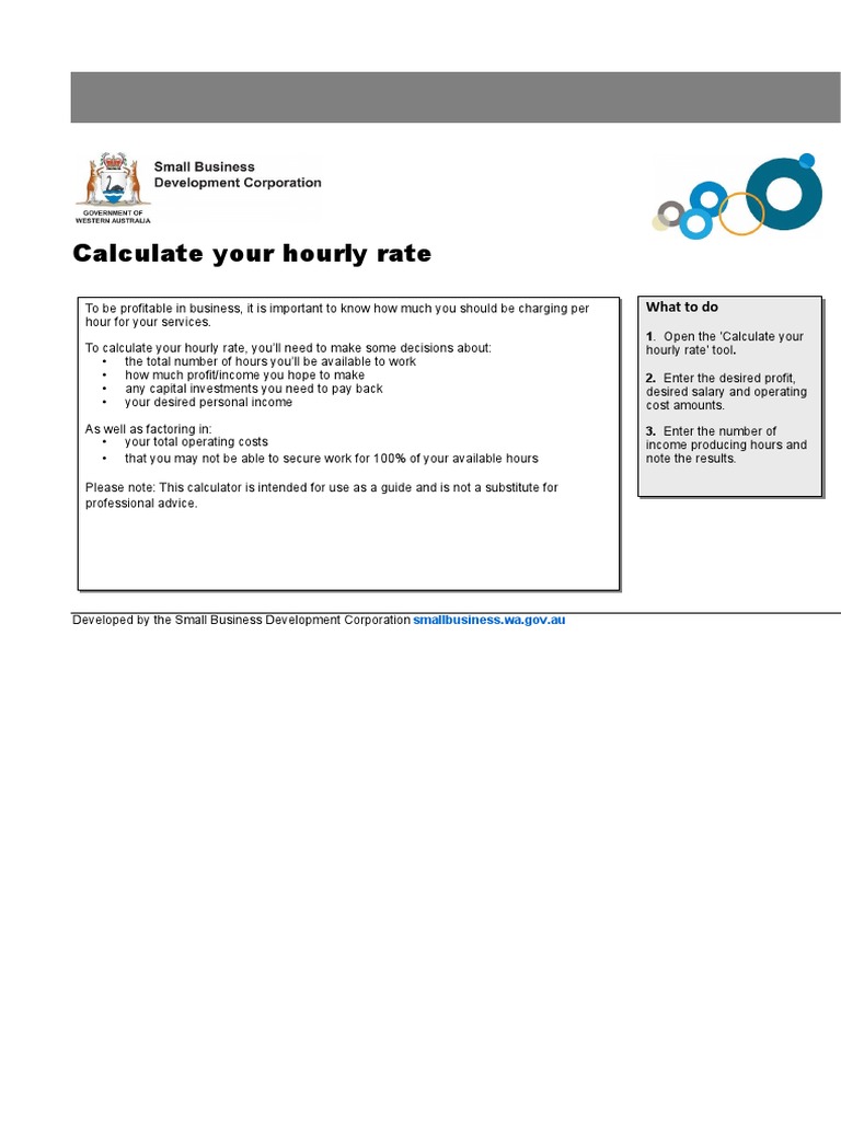 How To Calculate Your Hourly Rate | PDF | Income | Government