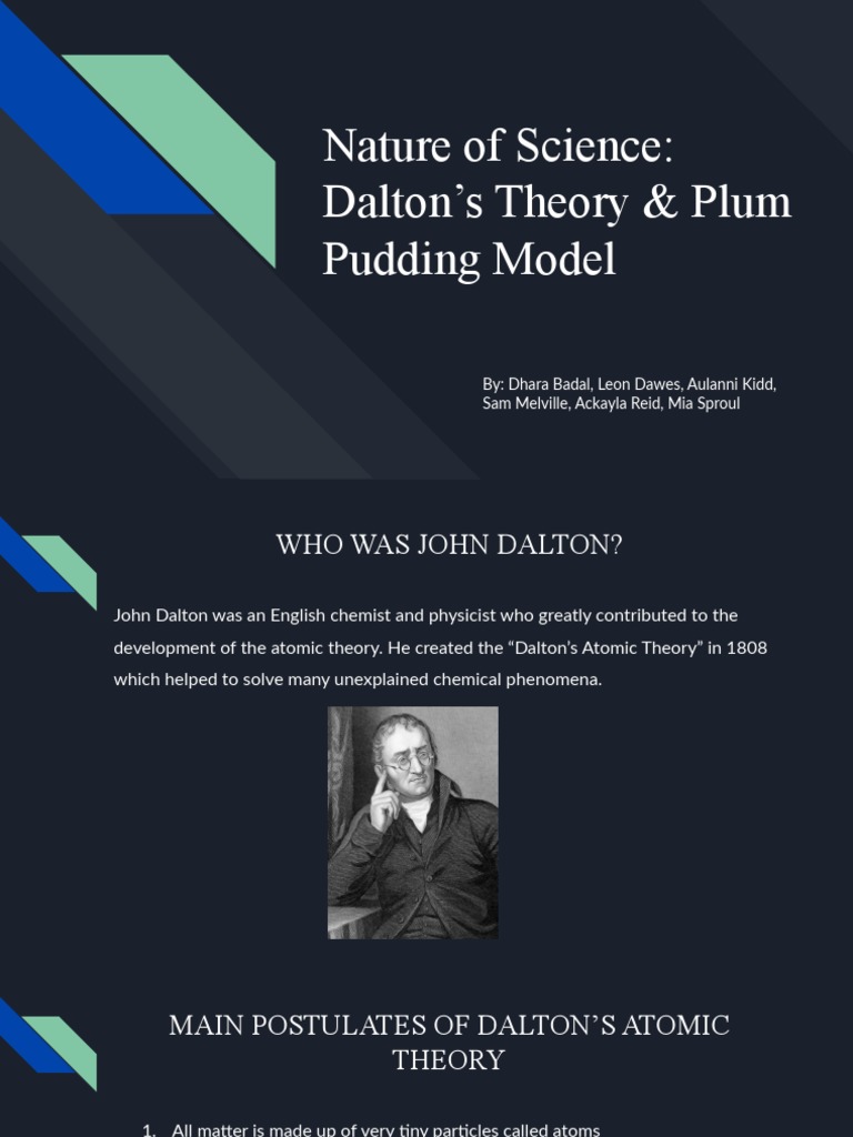 Dalton and Thomson's Atomic Models | PDF | Atoms | Electron