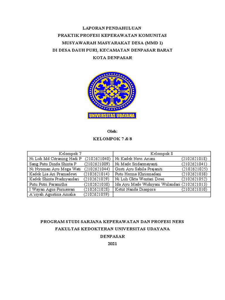 LP MMD 1 Kelompok 7 & 8 | PDF | Pengembangan Diri | Kesehatan Holistik